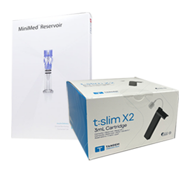 MiniMed Paradigm Reservoir 3ML & Tandem t:slim X2 Cartridge Bundle ...
